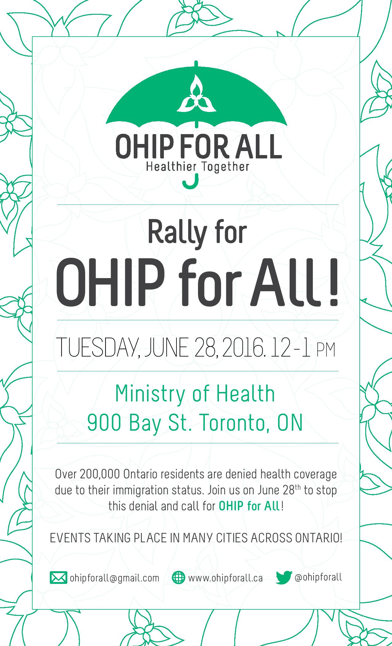 OHIP For All Campaign – Health Providers Against Poverty